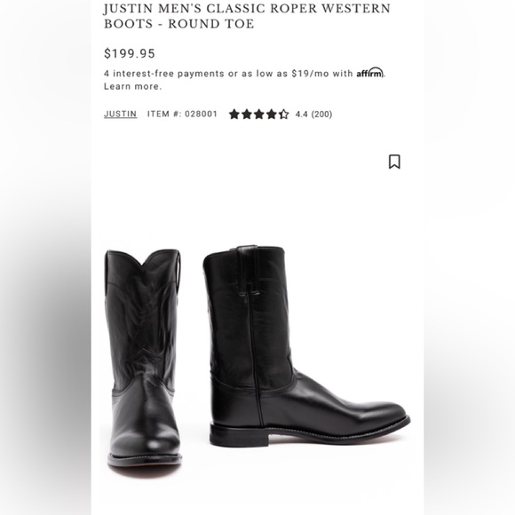 Justin Boots | Shoes | Justin Mens 5d Style 3170basic Roper Boot In ...